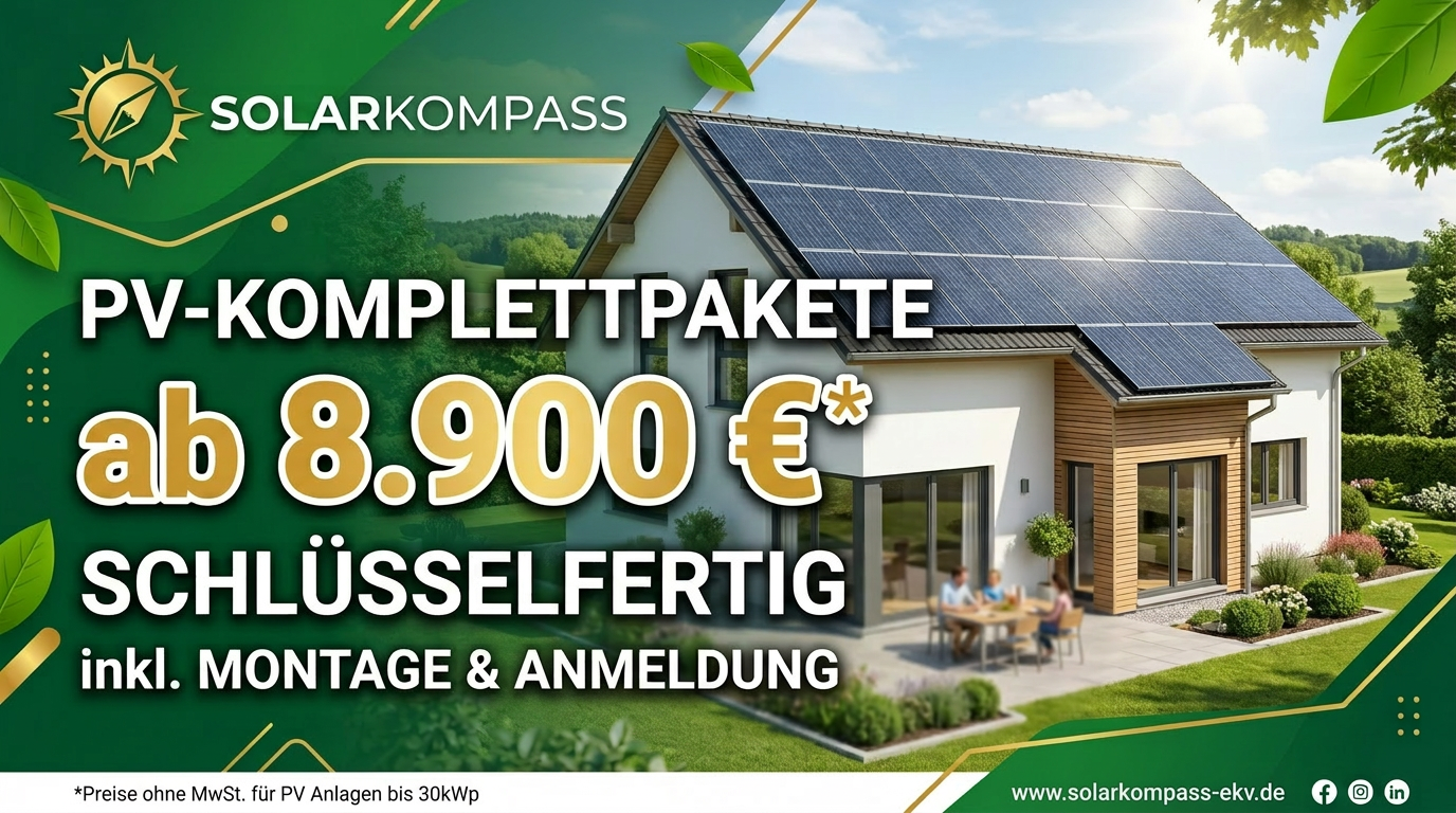 Solarkompass EKV – PV-Komplettpakete ab 8.900€